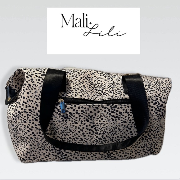 Mali + Lili | Bags | Malilili Weekender Bag Canvascream Animal Print ...